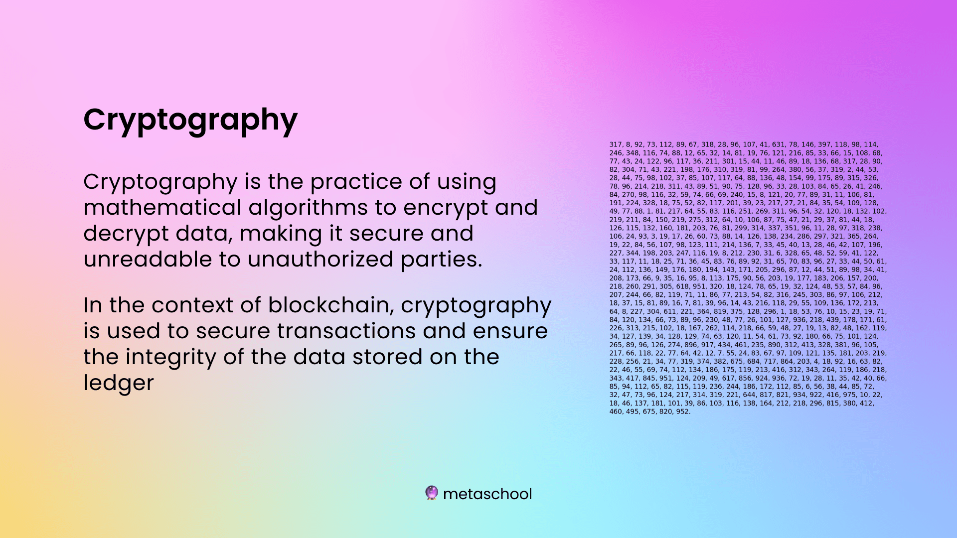 What are the three concepts used to explain the foundation of blockchain?