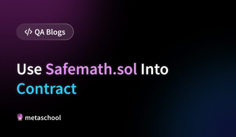 Use Safemath.sol Into Contract