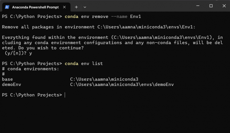 How to Remove a Conda Environment?